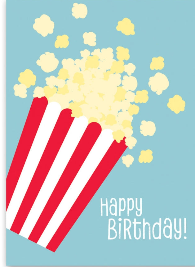 Popcorn Happy Birthday Greeting Card