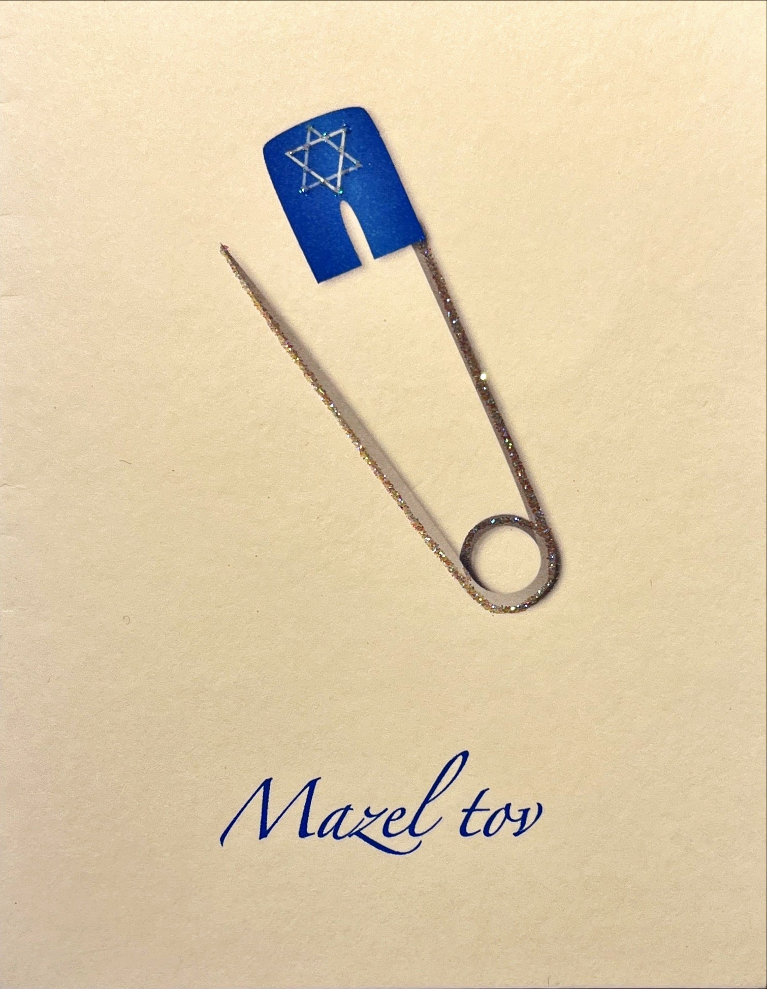 Mazel Tov Blue Baby pin