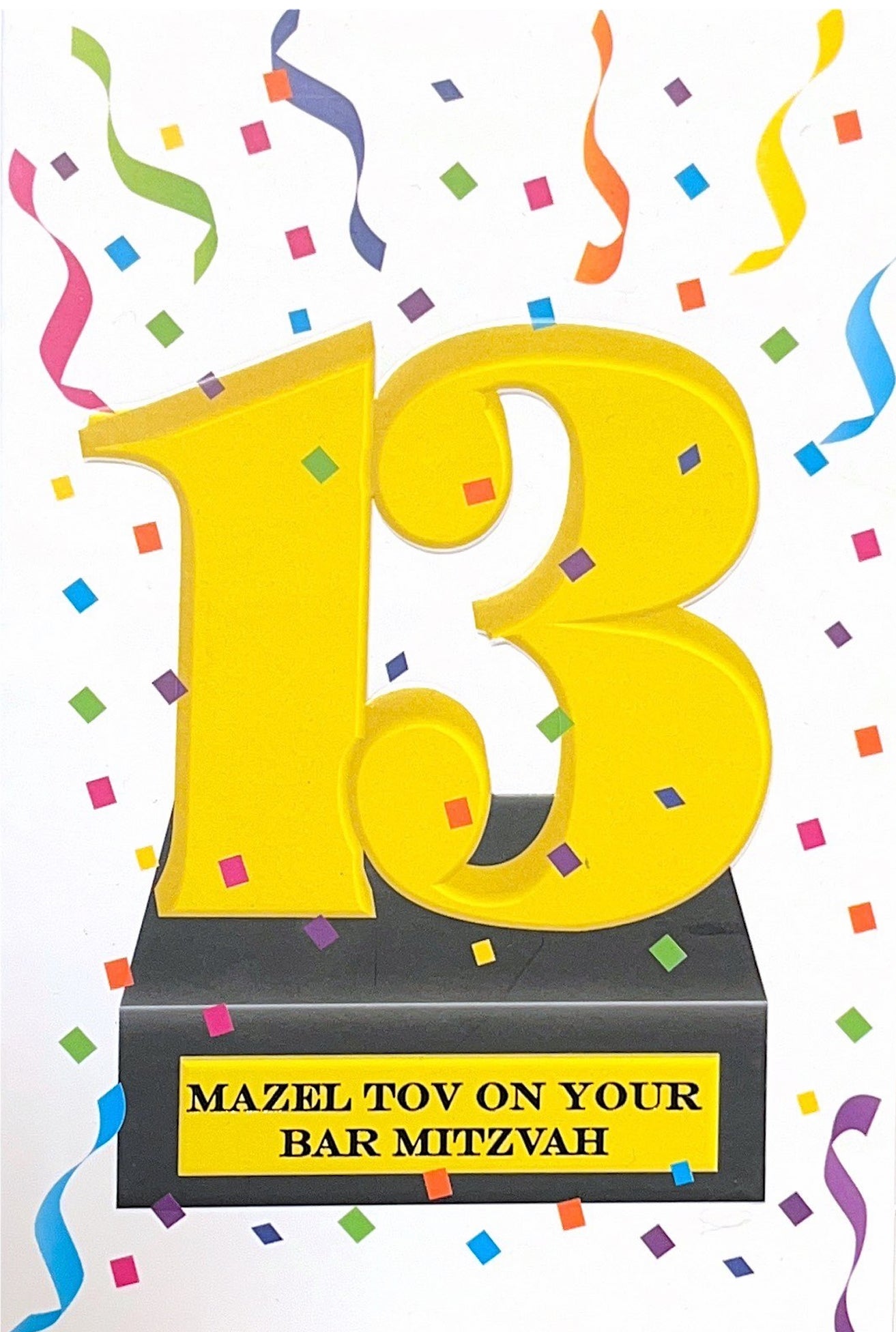 Confetti Mazel Tov on your Bar Mitzvah Greeting Card